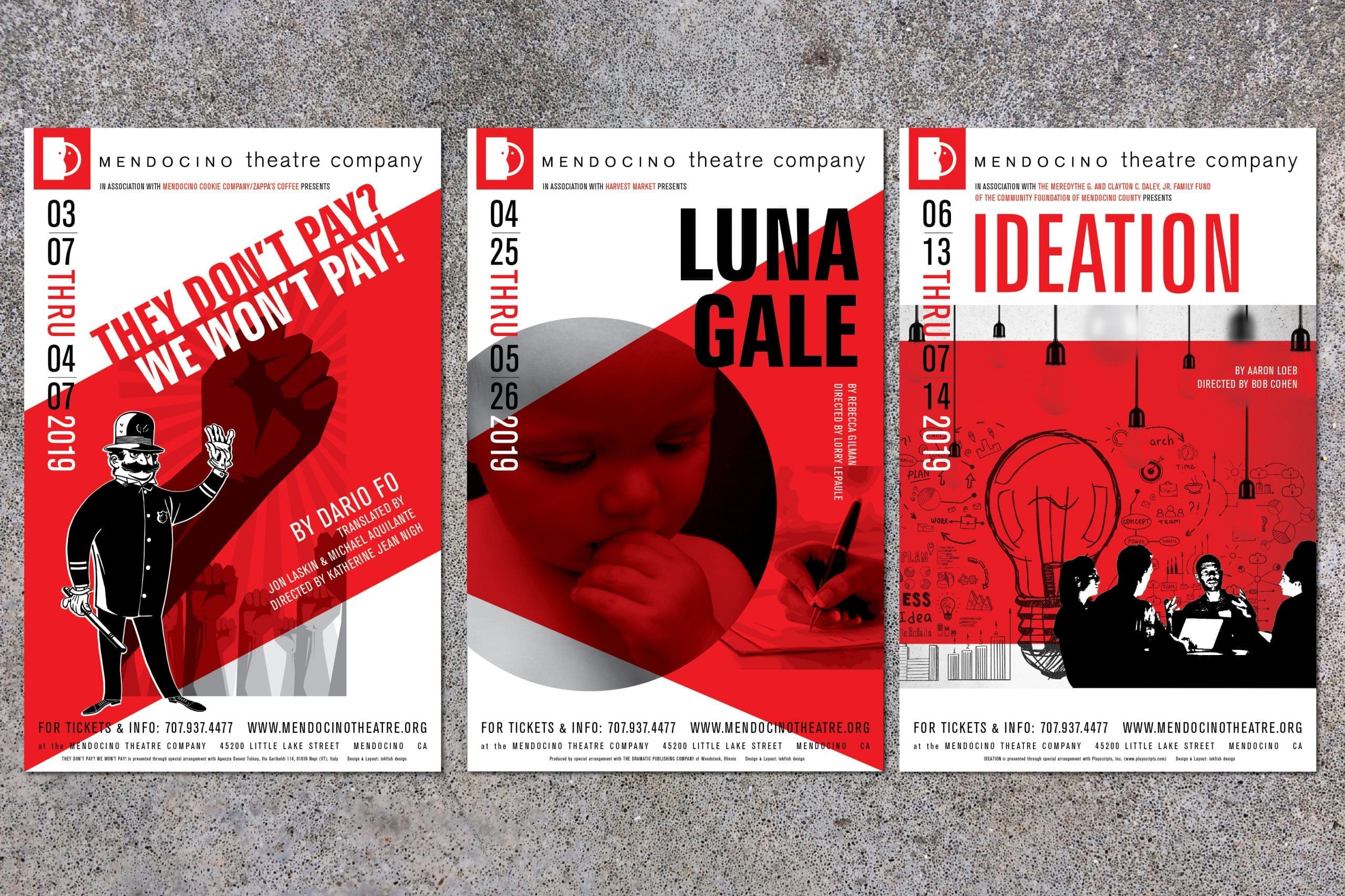 Mendocino Theatre Company 2019 Posters – inkfishdesign.com