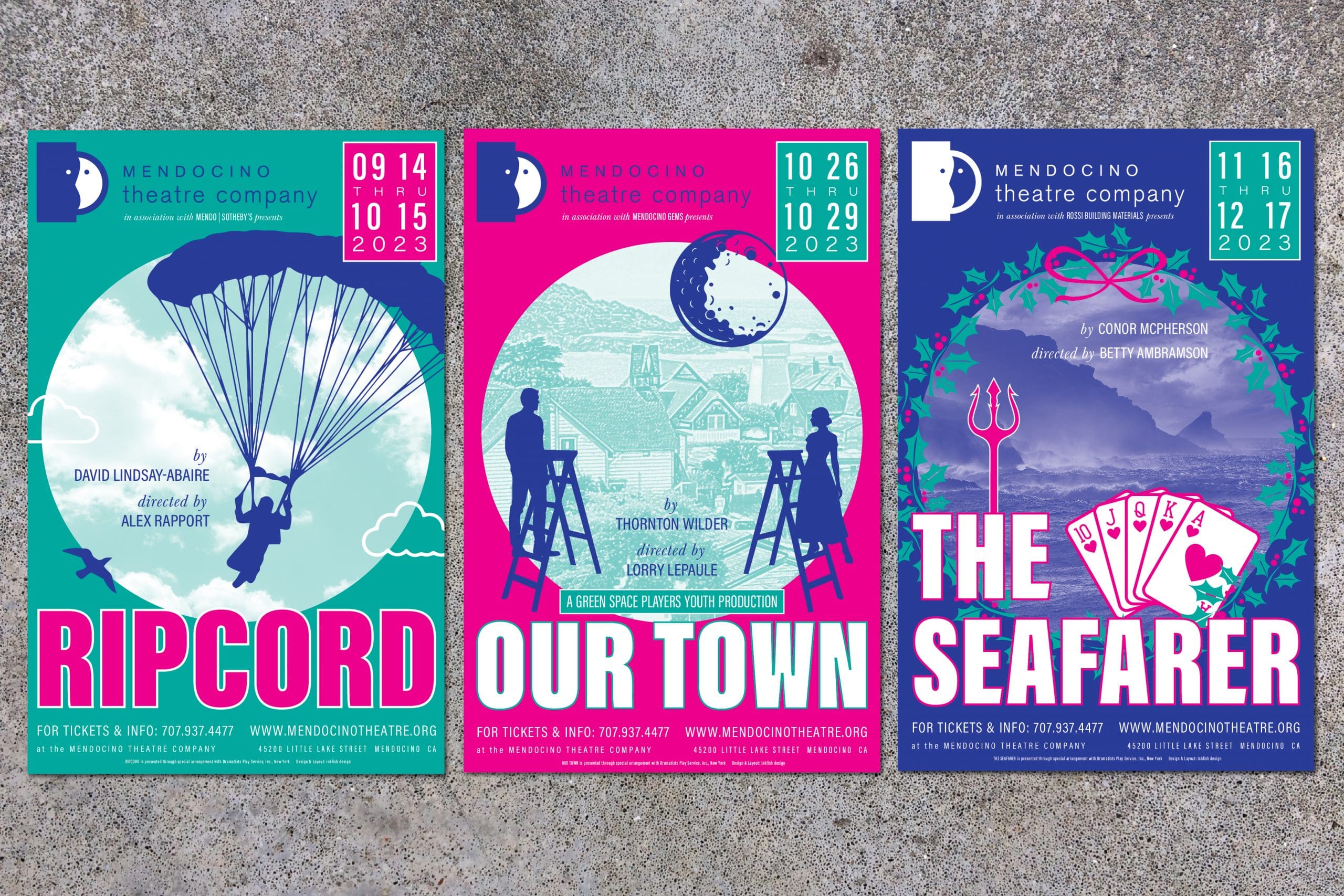 Mendocino Theatre Company 2023 Posters – inkfishdesign.com